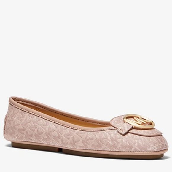 Michael Kors | Shoes | Michael Kors Mk Logo Pink Lillie Ballet Jacquard ...